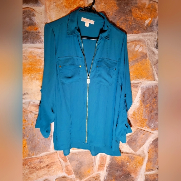 Michael Kors | Tops | Michael Kors Bluegreen Top | Poshmark